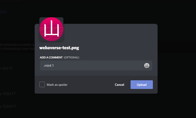 Mint NFTs in Discord | Webaverse