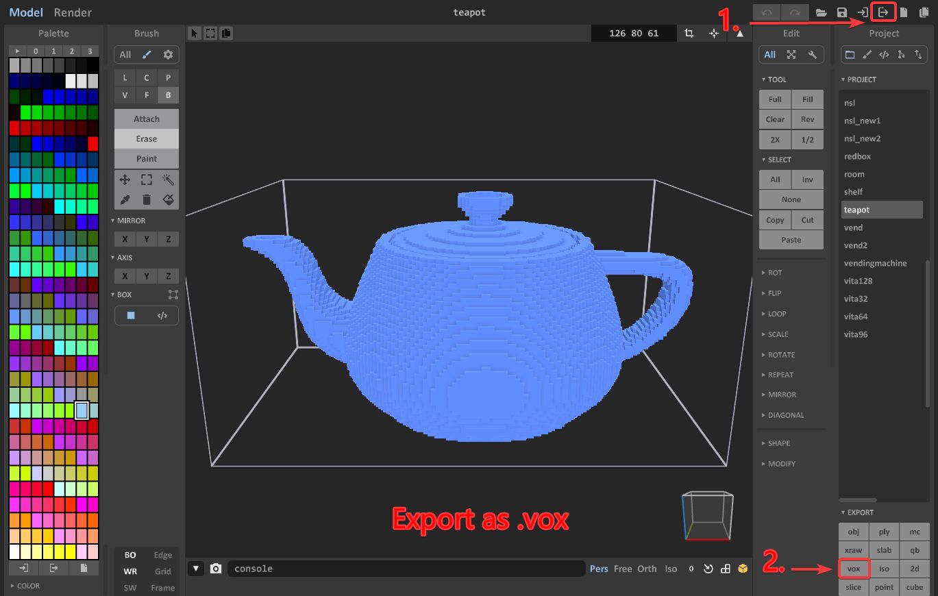 Import From Magicavoxel Webaverse
