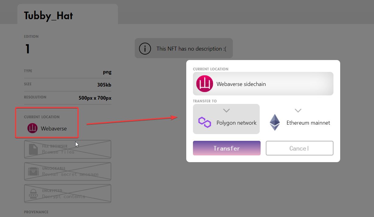 Matic Marketplace Instructions | Webaverse